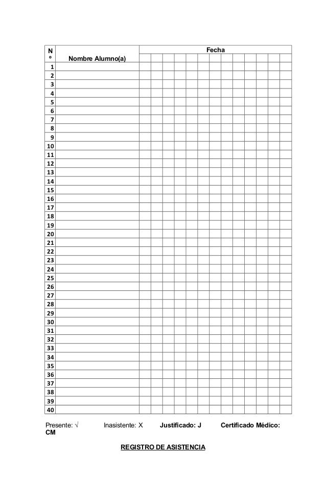 Hoja De Asistencia Diaria