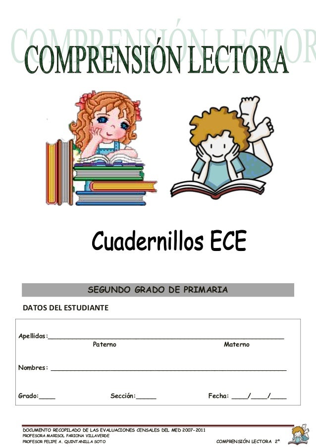 Cuadernillos ECE 2do GRADO primaria.