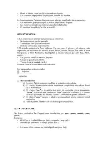 Cuadernillo Teorico De La Oracion Compuesta Y Oracion Compleja | DOC