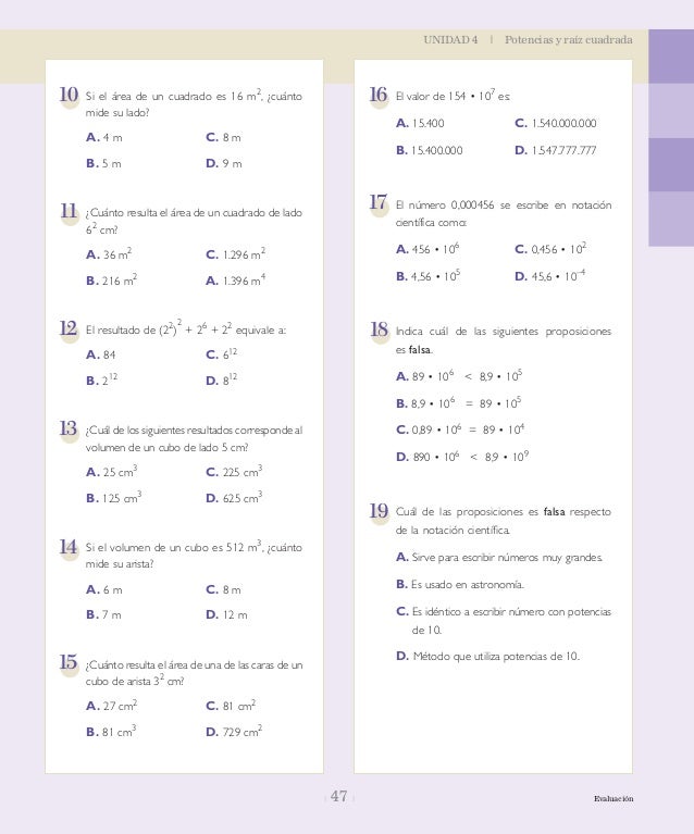 cuadernillo de ejercicios matemática Séptimo Básico