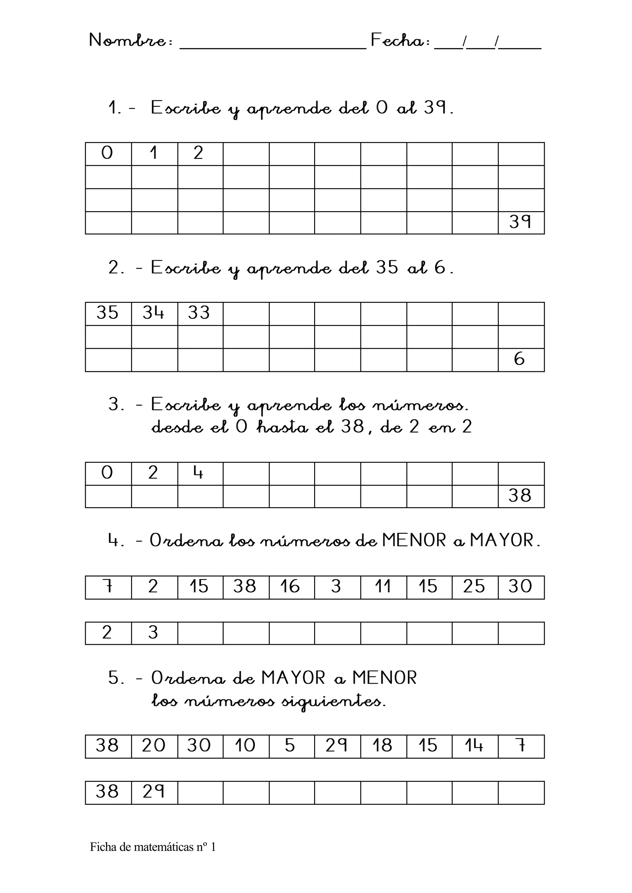 Cuaderno numeros-hasta-el-99 | PDF