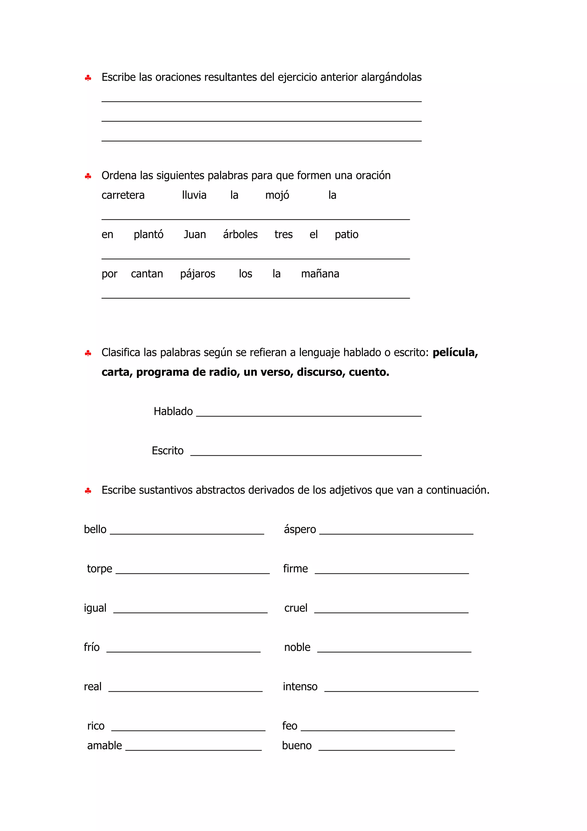 Cuaderno actividades lengua 3º prim | PDF