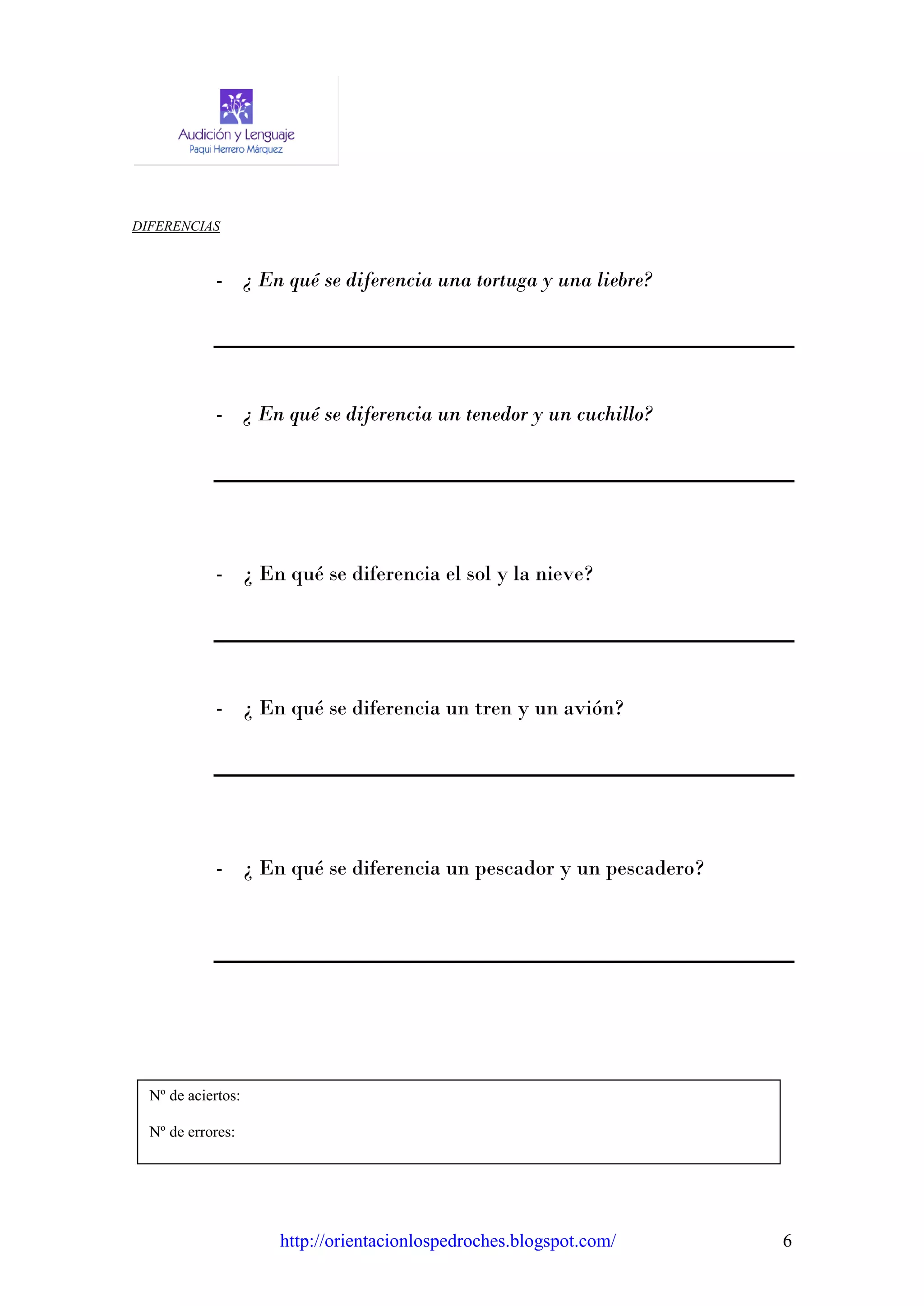 *Cuaderno de actividades de comprensión a nivel verbal | PDF