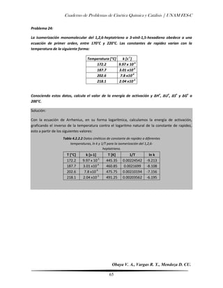 Cuaderno de problemas de cinética química y catálisis | PDF