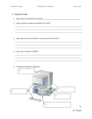 Cuaderno de trabajo introducción a la computación octavo | PDF