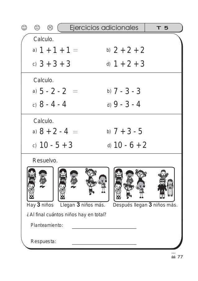 Cuaderno de trabajo mat. primer grado