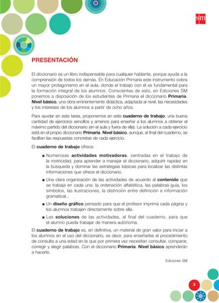 Cuaderno de trabajo para trabajar con el diccionario | PDF