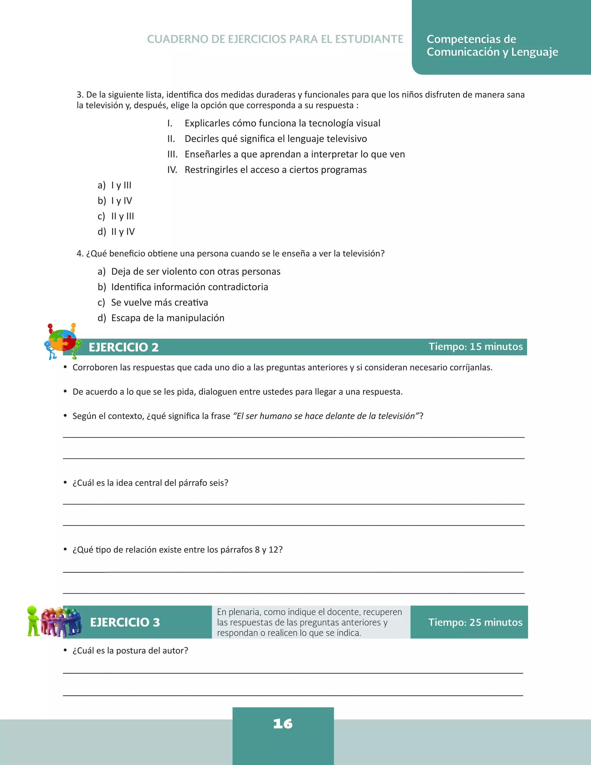 Cuaderno ejercicios Español | PDF