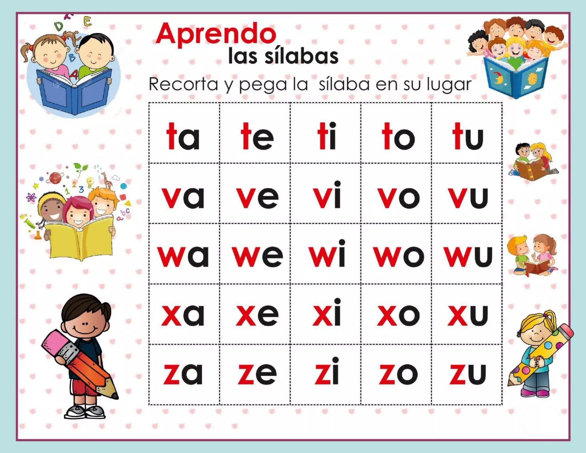Cuaderno lectoescritura para aprender sílabas por Materiales Educativos ...