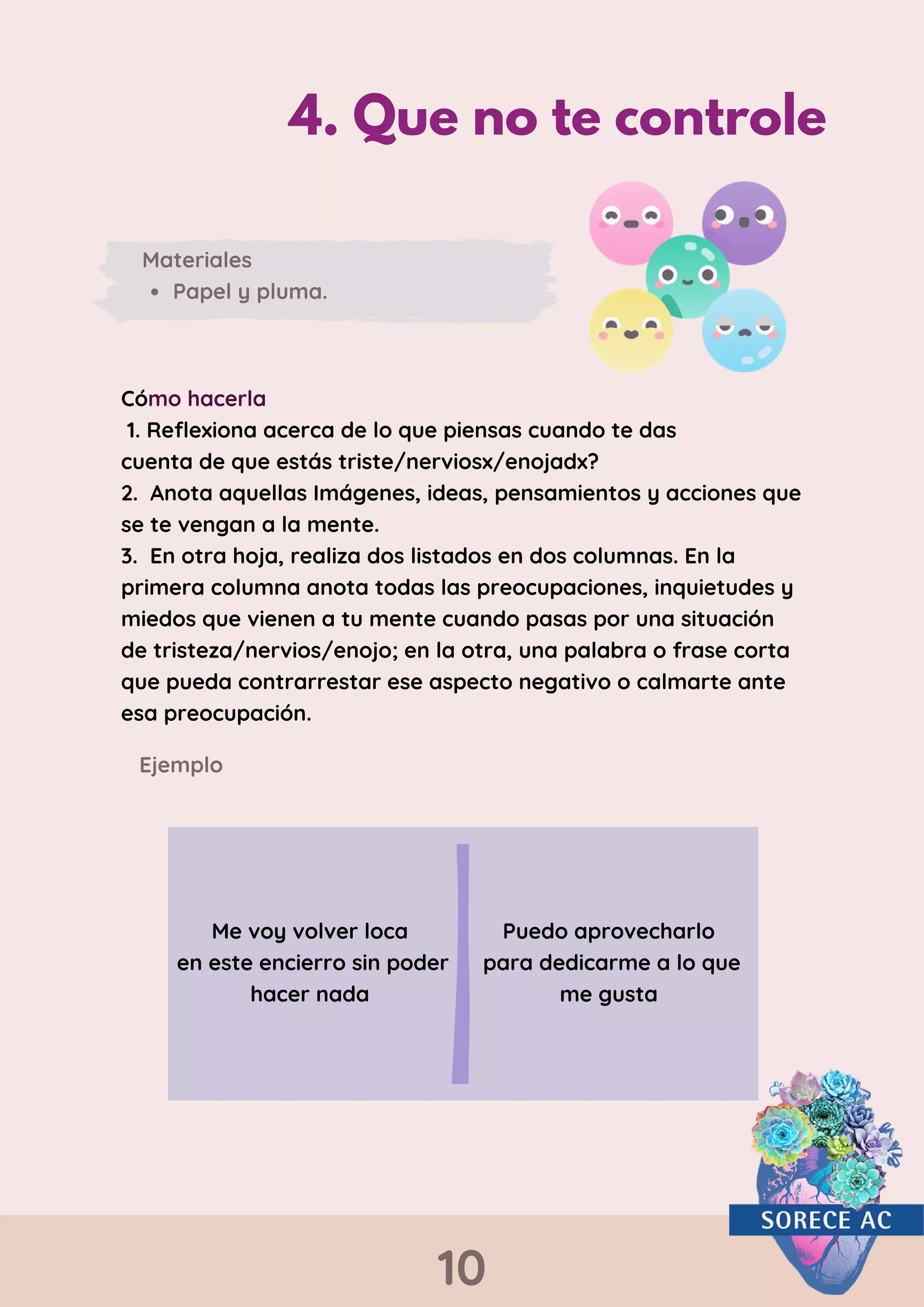 Cuaderno para combatir la ansiedad | PDF