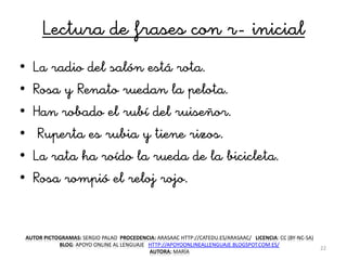 Cuaderno para trabajar el fonema rr | PDF