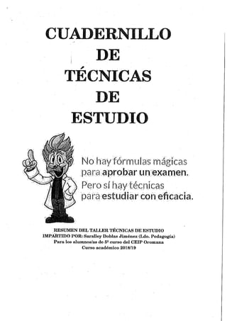 Cuaderno tecnicas de estudio | PDF