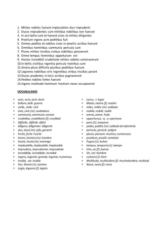 Cuaderno verano latín 1 oraciones | PDF