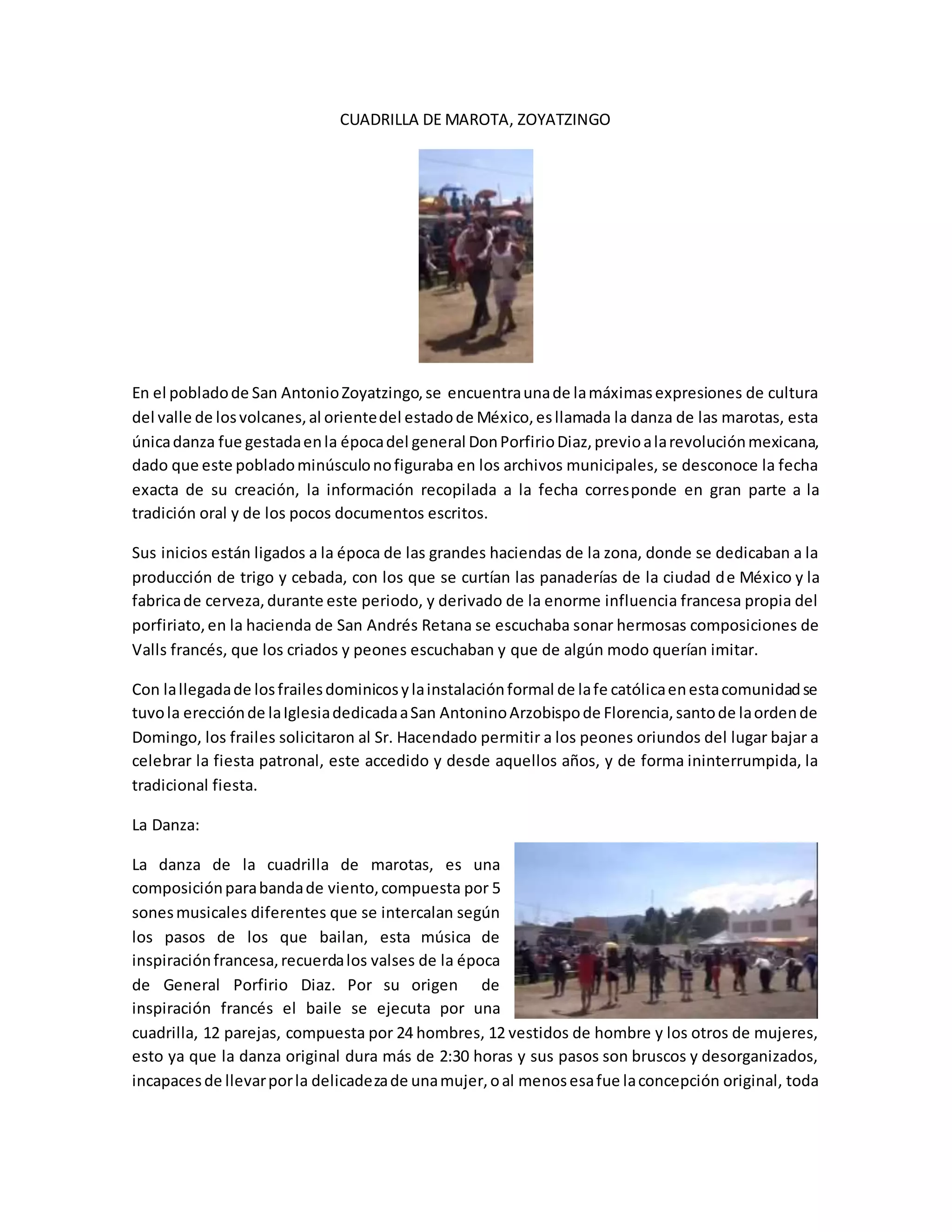 Cuadrilla de marota | DOCX
