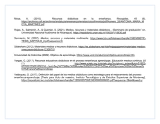 Cuadro comparativo: Recurso didactico, material didactico, medio ...