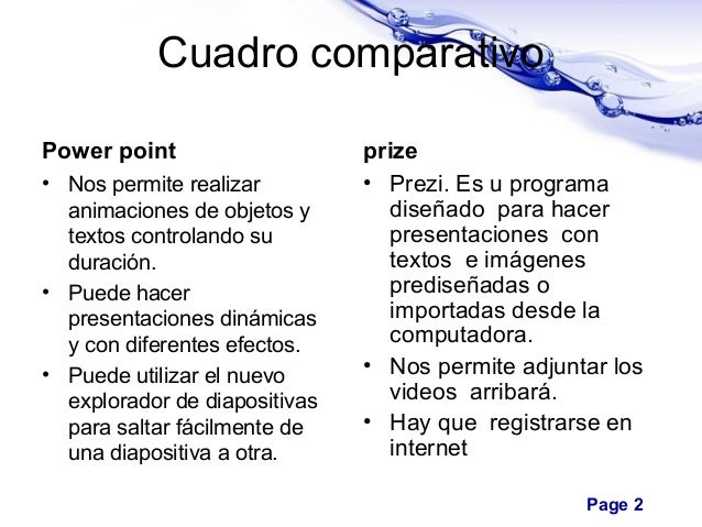 cuadro comparativo de prezi y power point
