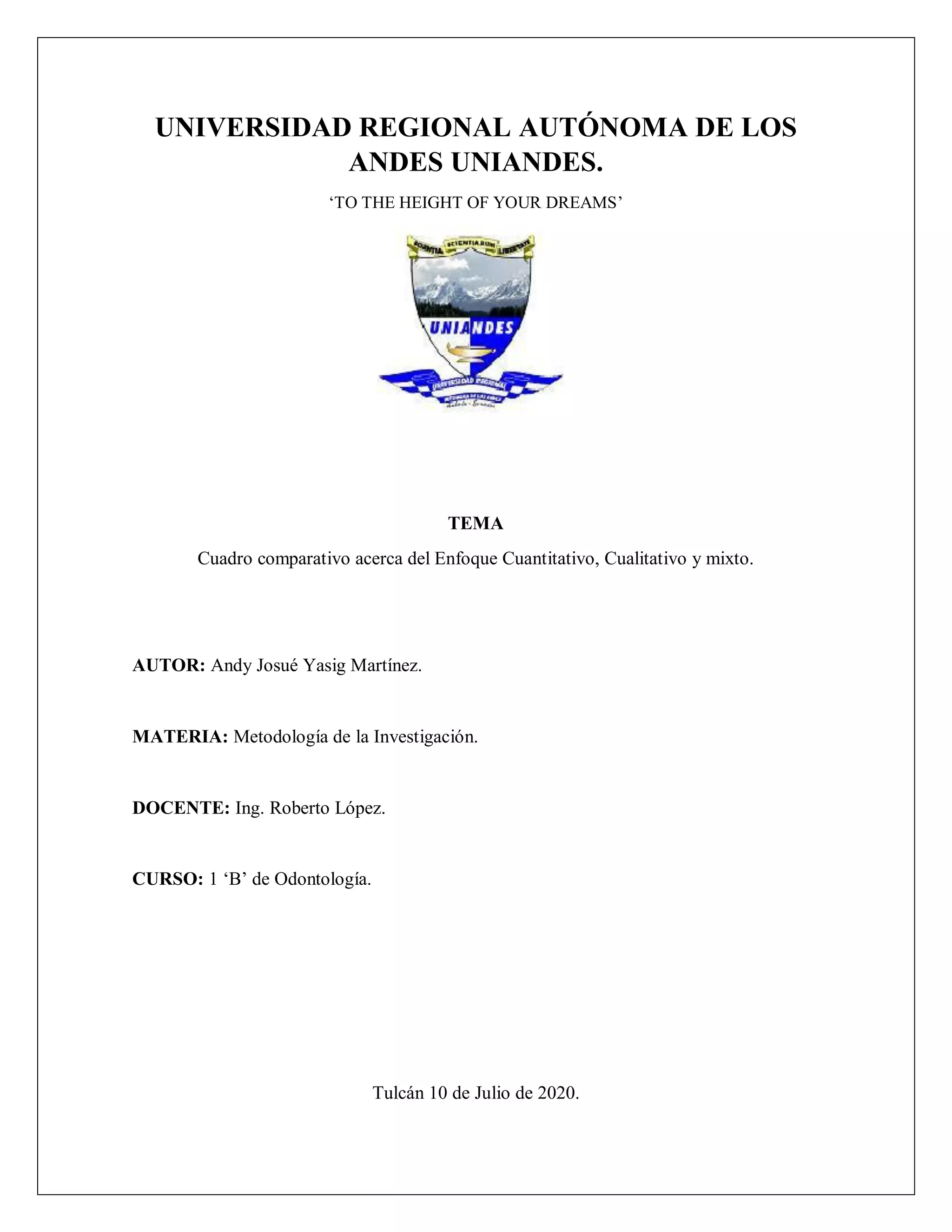 Cuadro Comparativo Acerca De Los Enfoques Cualitativo Cuantitativo Y