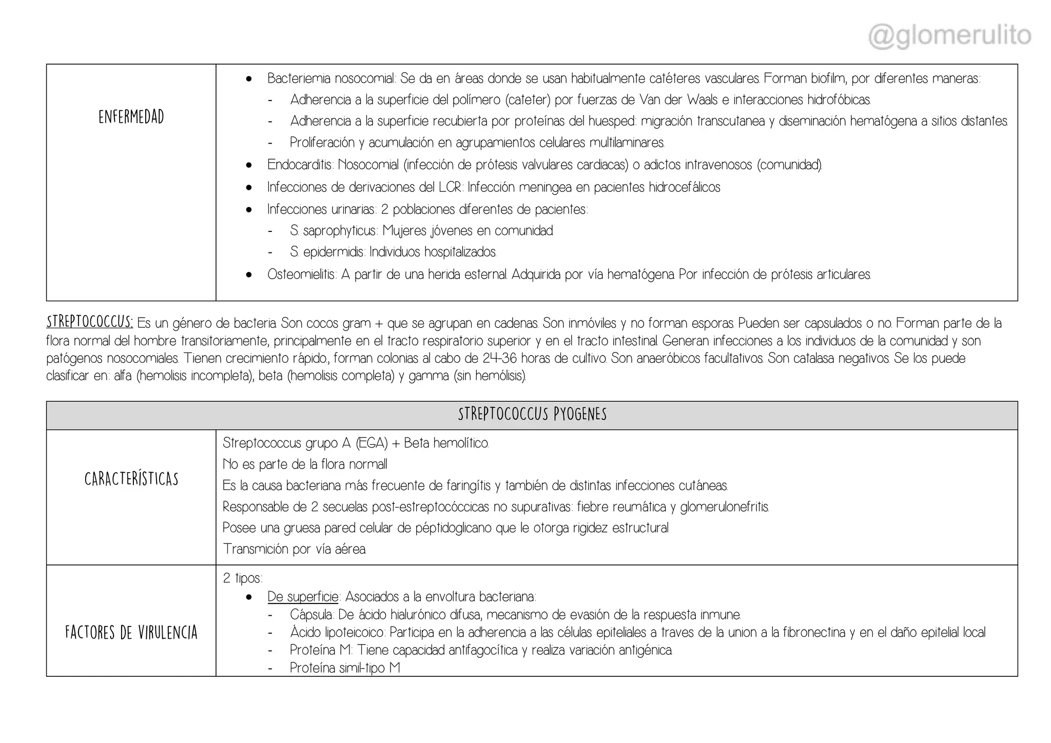 Cuadro de bacterias, excelente resumen para poder estudiar enfermería ...