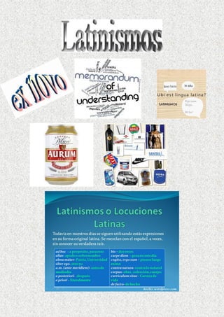 Cuadro de latinismos con imagenes pdf | PDF