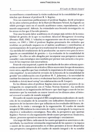 CUADRO DE MANDO INTEGRAL, 2da edición Robert Kaplan & David Norton | PDF
