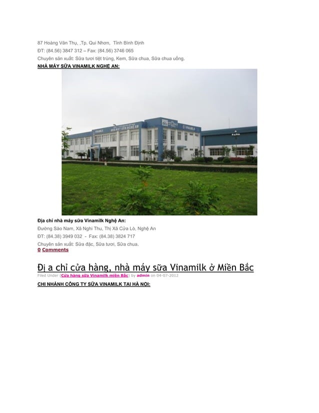 Cua hang sua vinamilk | PDF