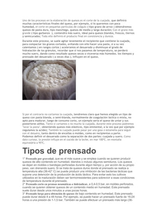 Cuajada y prensado correctos en queseria | PDF