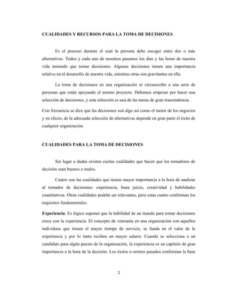 Cualidades y recursos para la toma de decisiones edgardo (1) | DOC