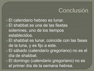 Cuando Es El Dia de shabbat | PPTX