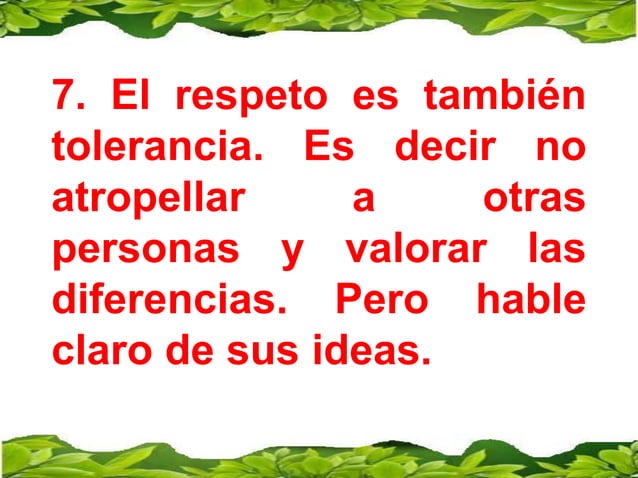 Cuando me respeto, soy capaz de respetar a los demas | PPT