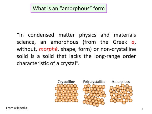 Cuantificacion de Amorfo por Difraccion de Rayos X | PPT