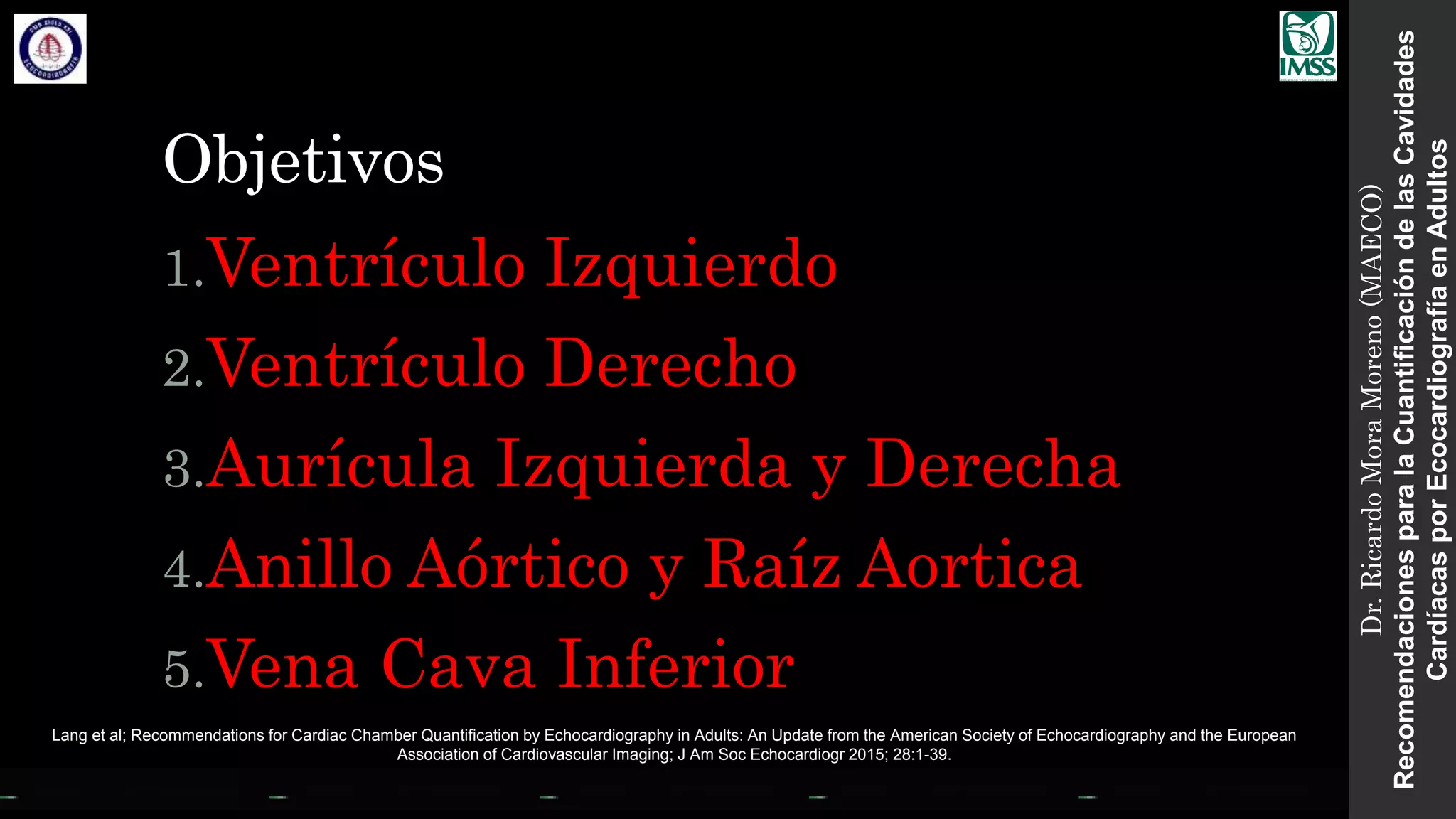 Recomendaciones Cuantificacion para medicion de camaras cardiacas por ...