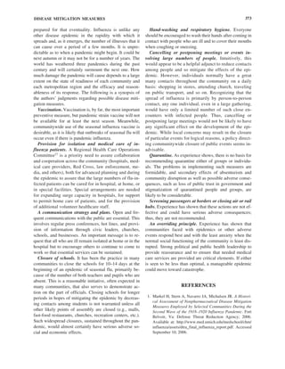 Disease Mitigation Measures in the Control of Pandemic Influenza | PDF