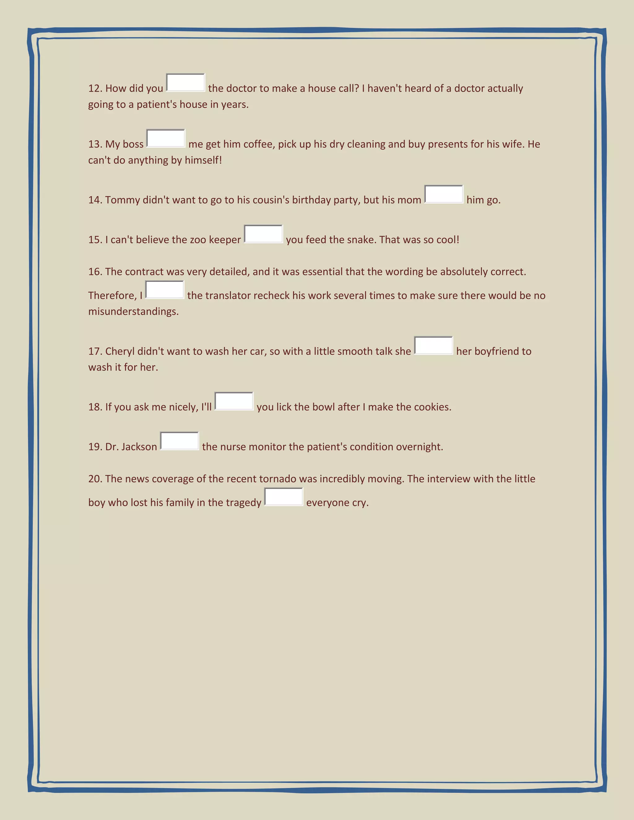 Cuasative-Exerc-1 | PDF