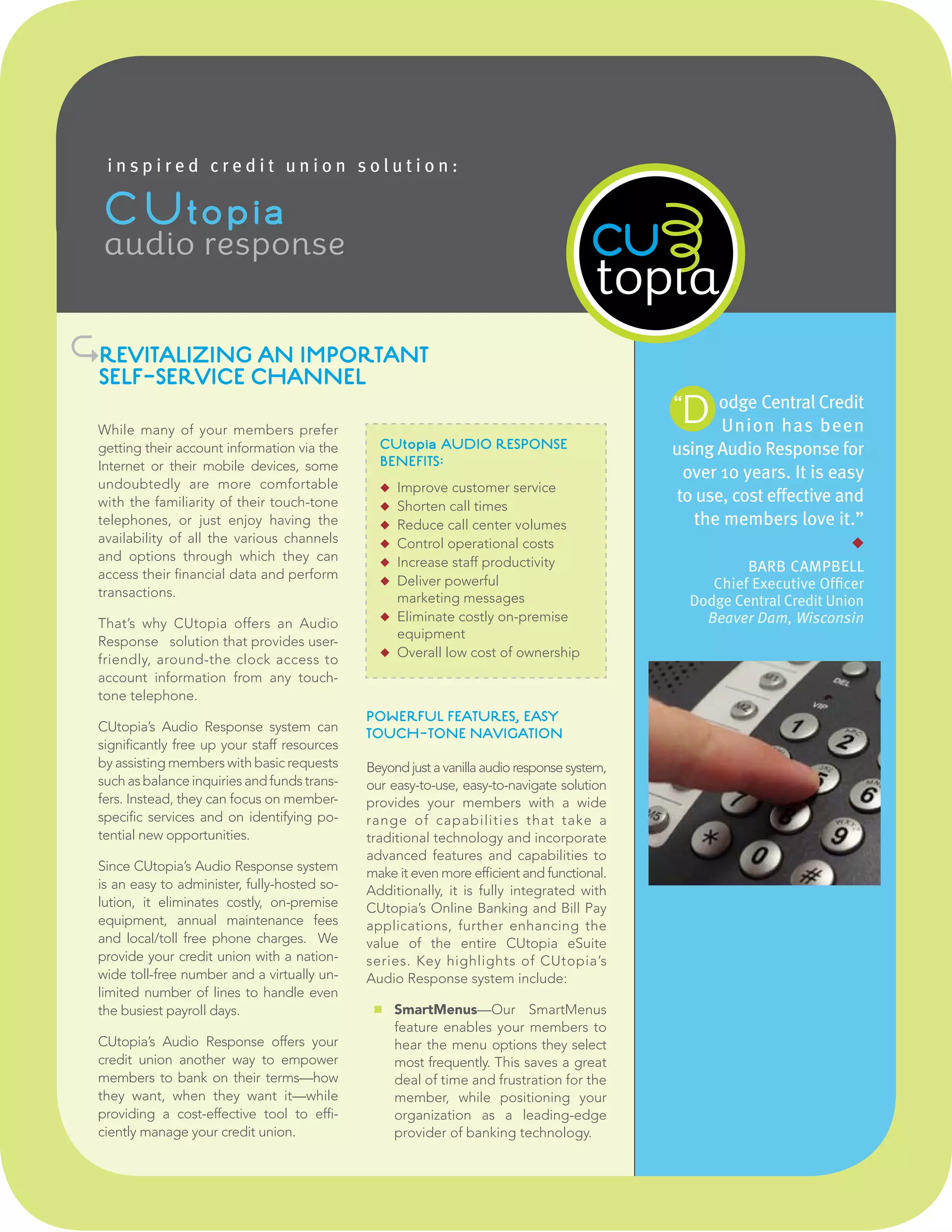 CUtopia Audio Response | PDF