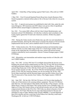 CUBA History timeline | DOC | War and Conflicts