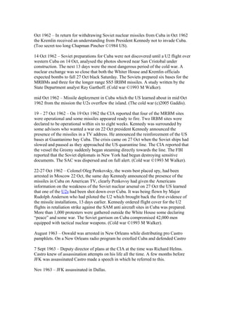 CUBA History timeline | DOC | War and Conflicts