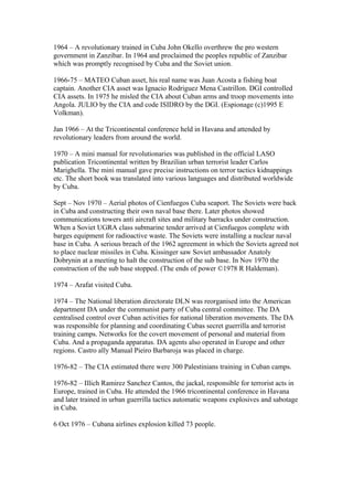 CUBA History timeline | DOC | War and Conflicts