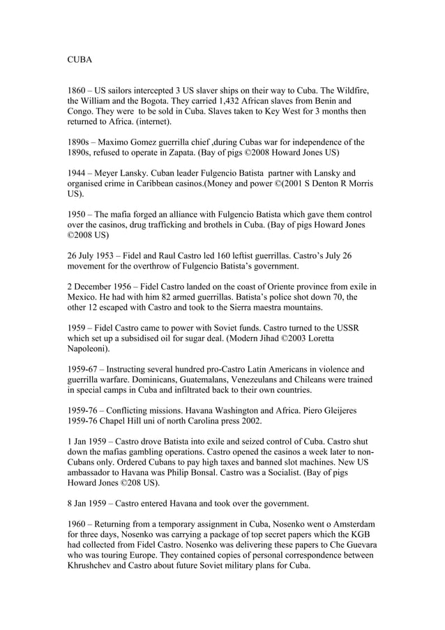 CUBA History timeline | PDF
