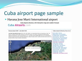 Cuba Airports Directory | PPT