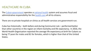 Cuba health economy | PPTX