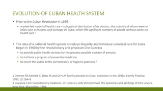 Cuba health economy | PPTX