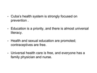 Cuba health system | PPTX