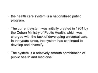 Cuba health system | PPTX