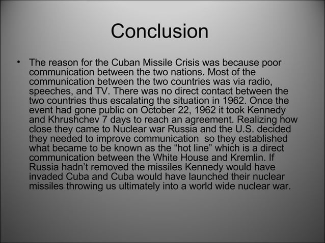 Cuban Missle Crisis Project | PPT