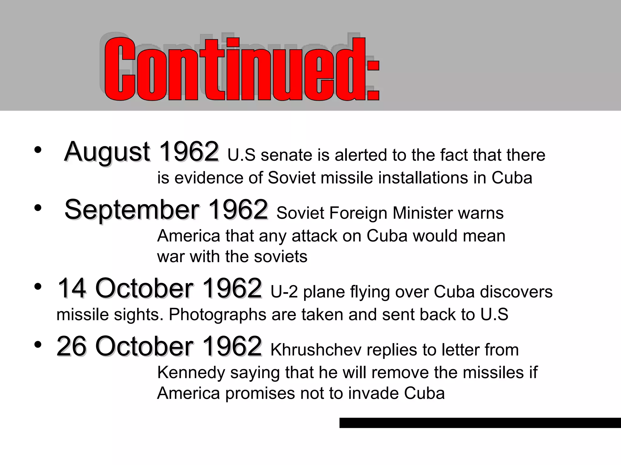 Cuban Missile Crisis | PPT