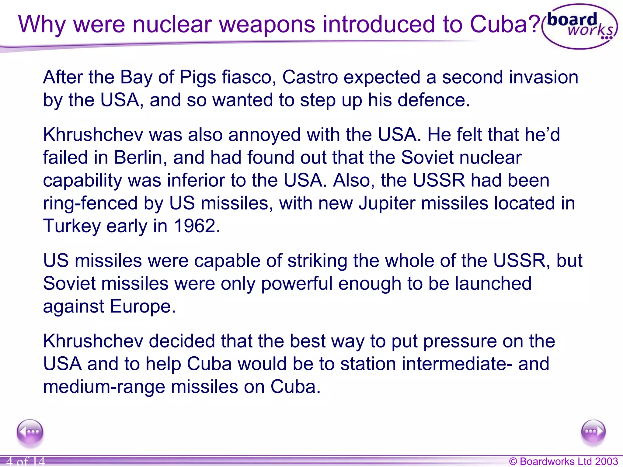 Cuban missile crisis | PPT