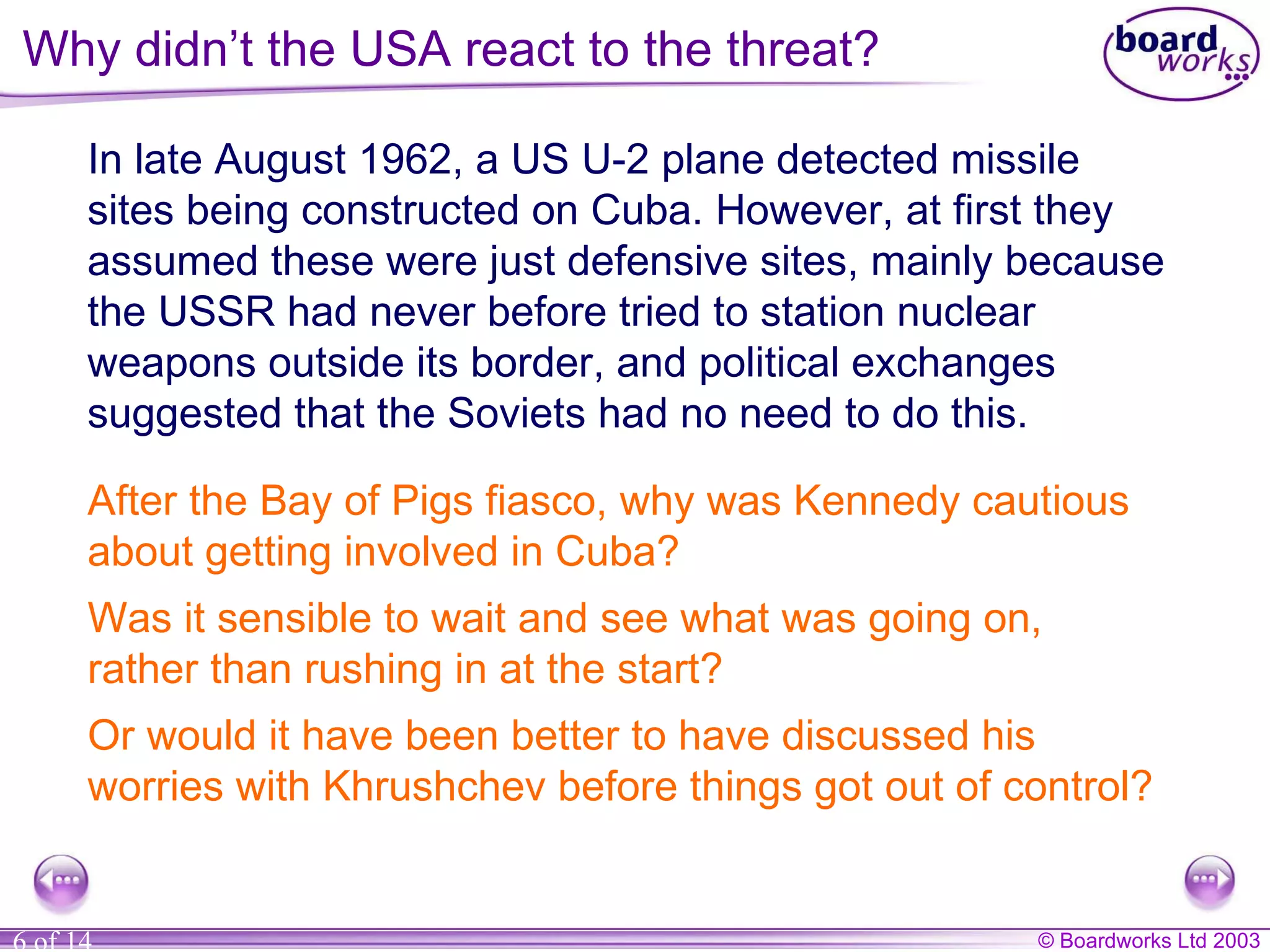 Cuban missile crisis | PPT