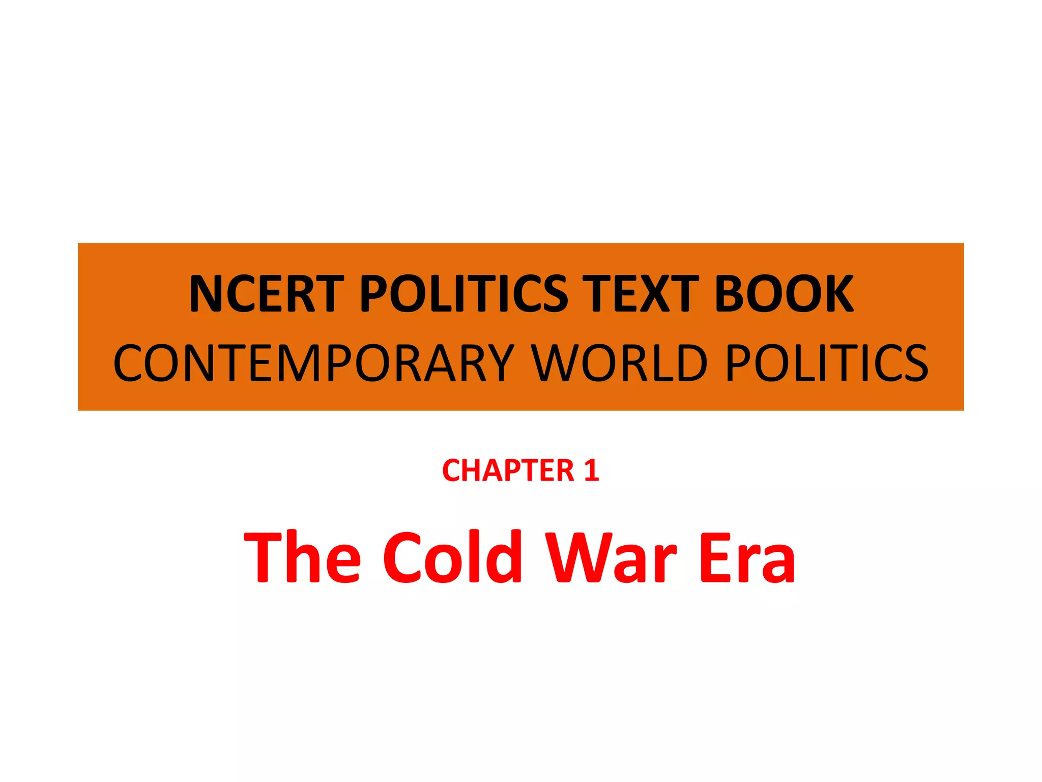 COLD WAR POLITICS | PPTX