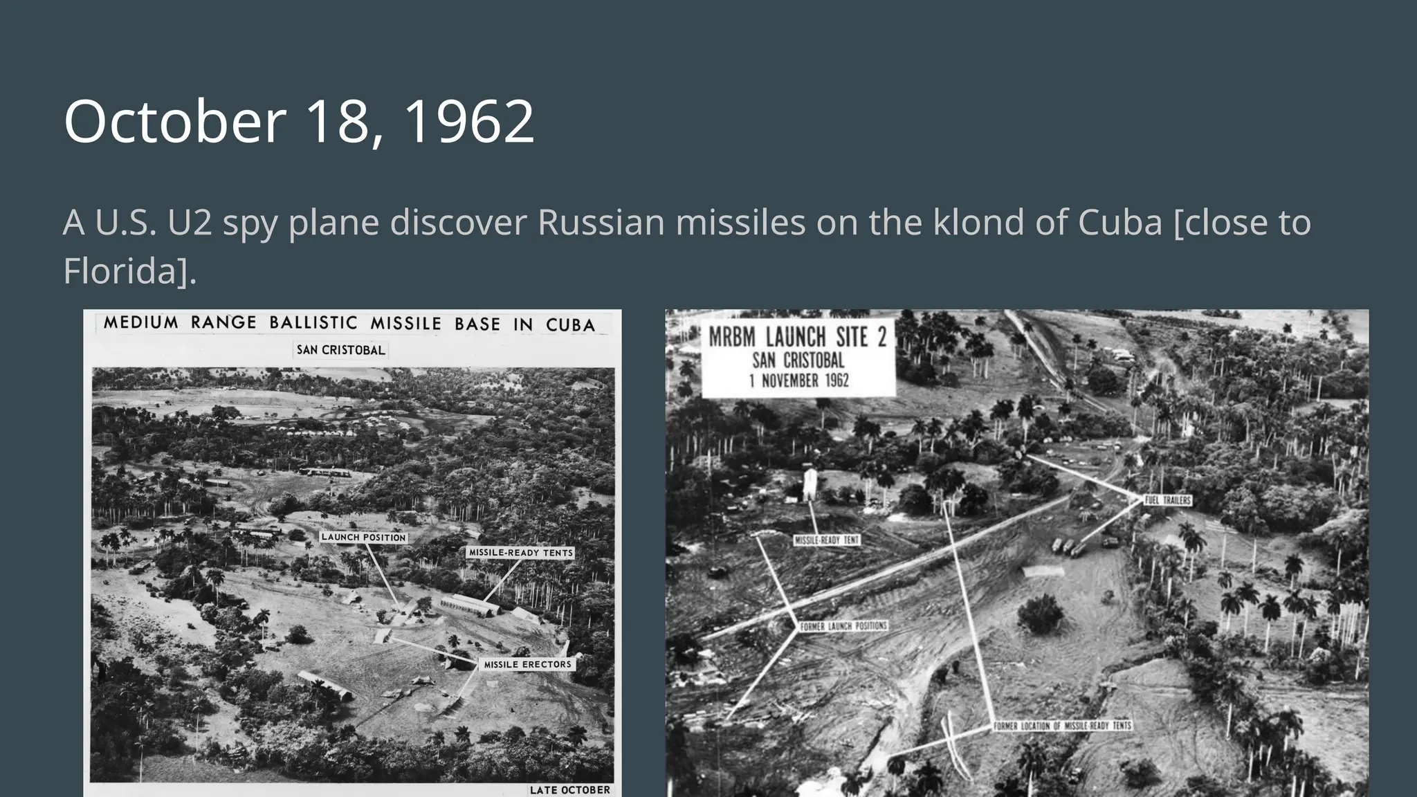 Powerpoint on timeline of Cuban MIssile Crisis | PPT