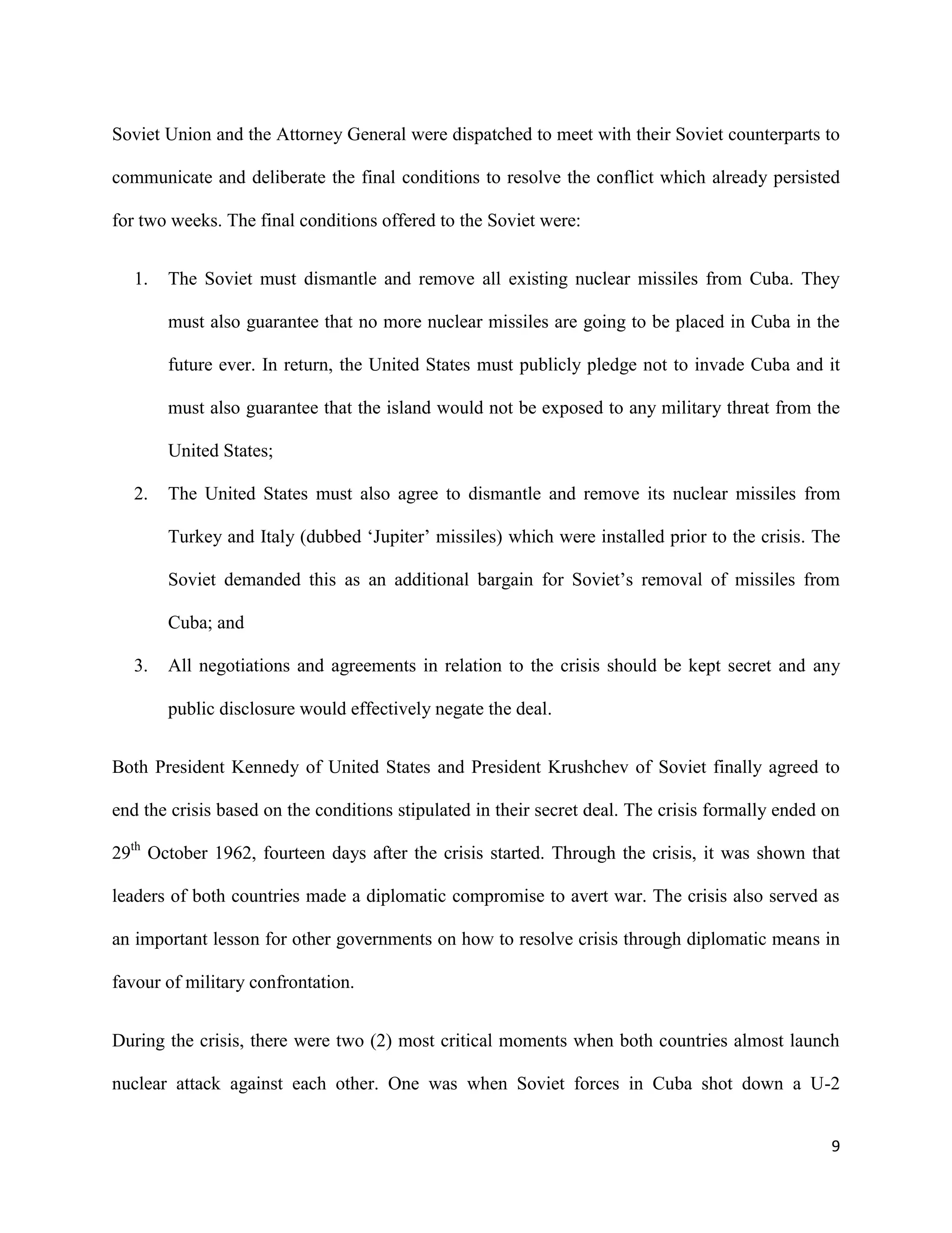 Cuban missile crisis policy and decision-making case study | PDF